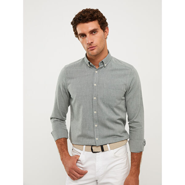 Slim Fit Uzun Kollu Erkek Gömlek