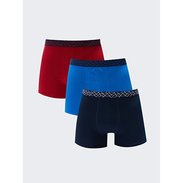 Standart Kalıp Esnek Kumaş Erkek Boxer 3'lü Standart Kalıp Esnek Kumaş Erkek Boxer 3'lü