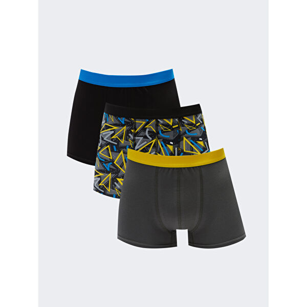 Standart Kalıp Esnek Kumaş Erkek Boxer 3'lü Standart Kalıp Esnek Kumaş Erkek Boxer 3'lü