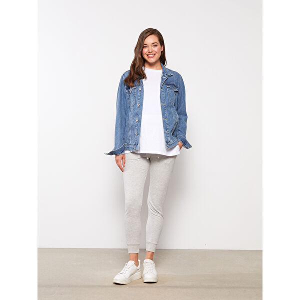 Karın Panelli Düz Hamile Jogger Eşofman Altı