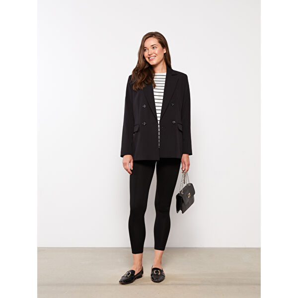 Karın Panelli Düz Hamile Tayt