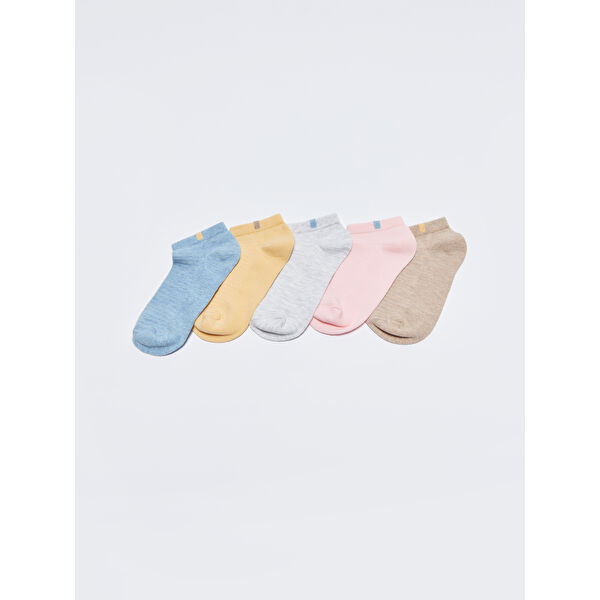 Renk Bloklu Kadın Patik Çorap 5'li Paket Renk Bloklu Kadın Patik Çorap 5'li Paket