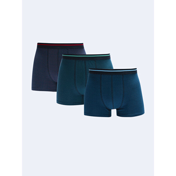 Standart Kalıp Esnek Kumaş Erkek Boxer 3'lü