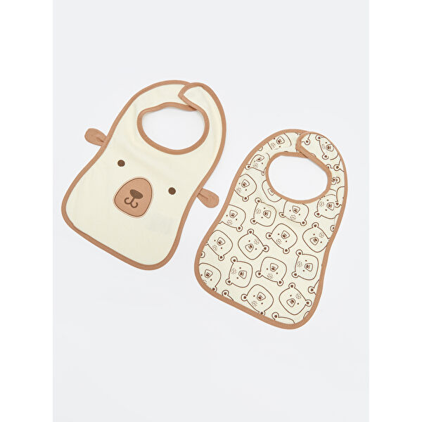 Baskılı Erkek Bebek Mama Önlüğü 2'li