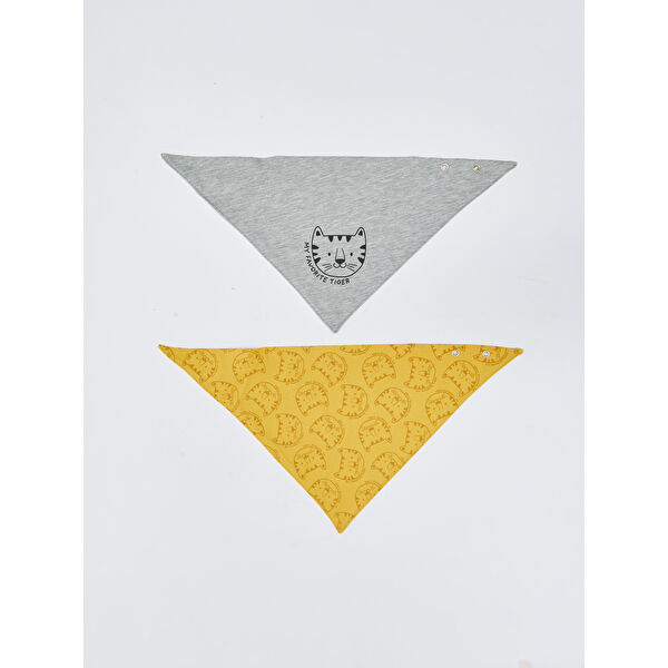 Baskılı Erkek Bebek Mama Önlüğü 2'li