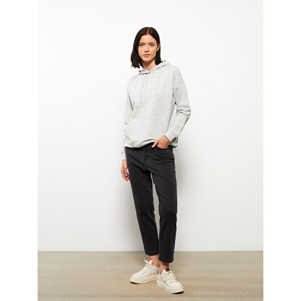 Slim Fit Düz Kadın Jean Pantolon