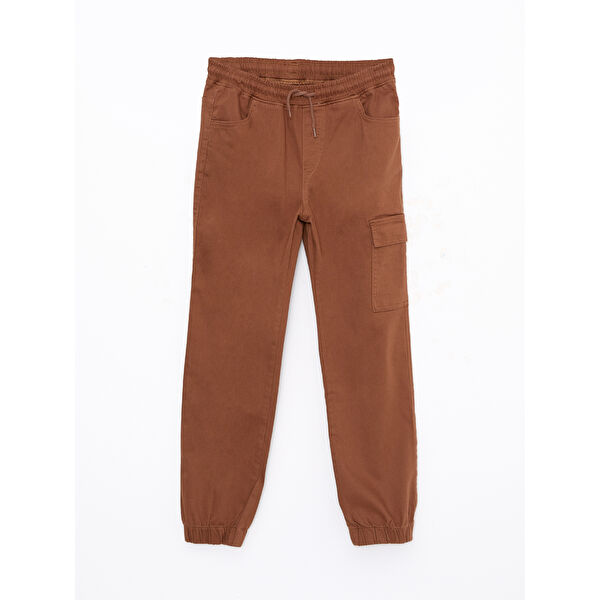Beli Lastikli Basic Gabardin Erkek Çocuk Kargo Pantolon