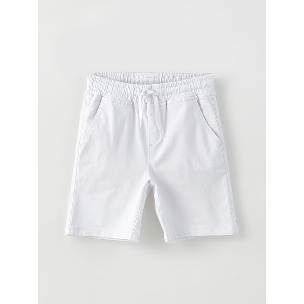 Beli Lastikli Basic Gabardin Erkek Çocuk Şort