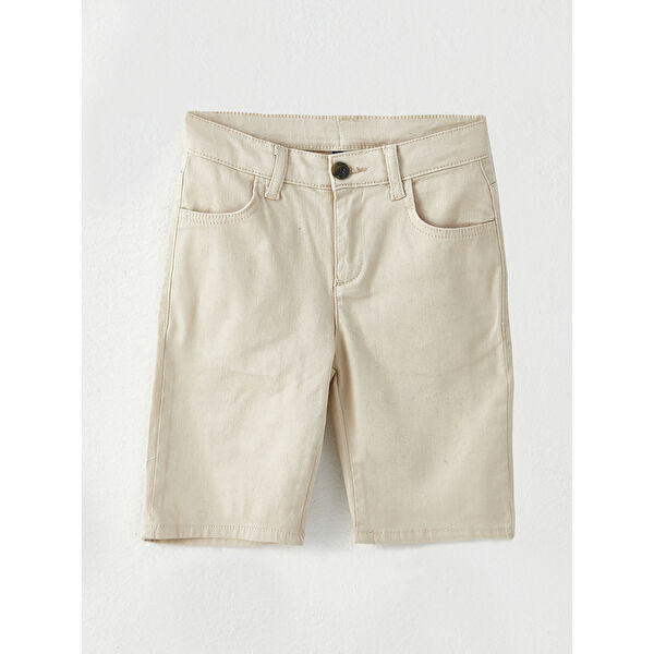 Baskılı Gabardin Erkek Çocuk Şort