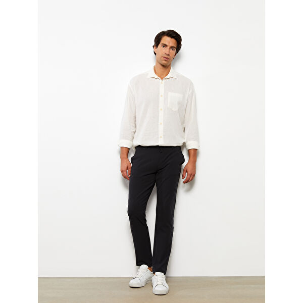 Dar Kalıp Gabardin Erkek Chino Pantolon