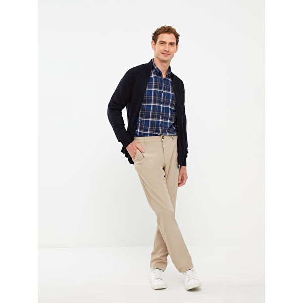 Dar Kalıp Gabardin Erkek Chino Pantolon