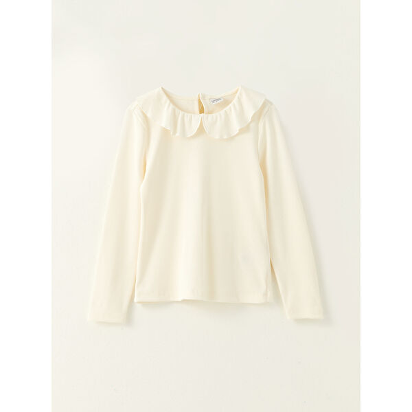 Bebe Yaka Basic Uzun Kollu Kız Çocuk Tişört Bebe Yaka Basic Uzun Kollu Kız Çocuk Tişört