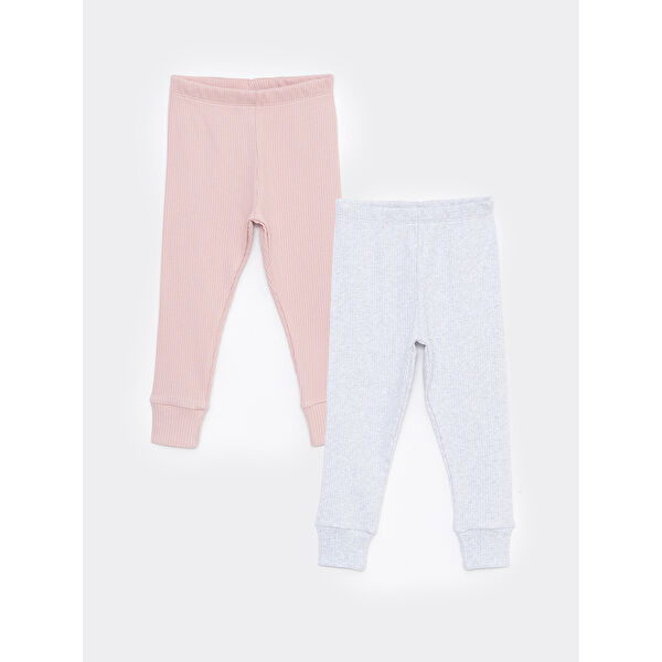Beli Lastikli Kız Bebek Pijama Alt 2'li
