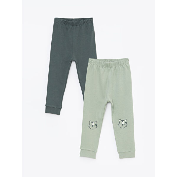 Beli Lastikli Erkek Bebek Pijama Alt 2'li