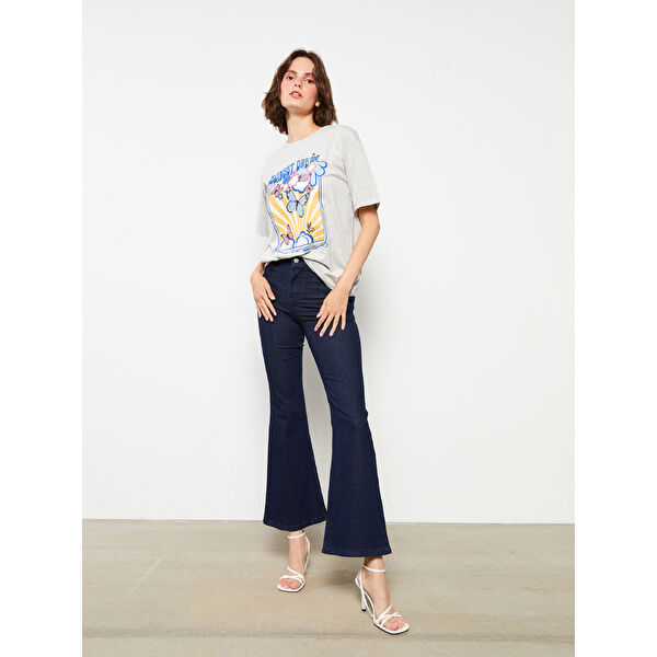 Slim Fit Düz Cep Detaylı Kadın Rodeo Jean Pantolon Slim Fit Düz Cep Detaylı Kadın Rodeo Jean Pantolon