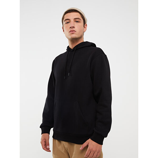 Kapüşonlu Uzun Kollu Erkek Sweatshirt