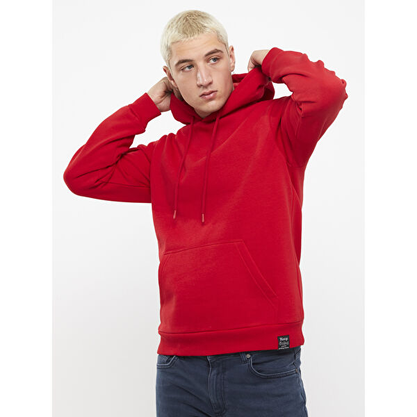 Kapüşonlu Uzun Kollu Erkek Sweatshirt