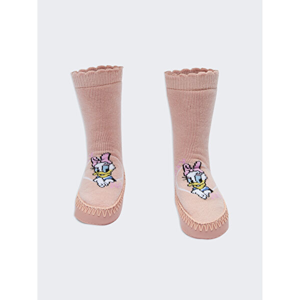 Daisy Duck Desenli Kız Bebek Ev Çorabı Daisy Duck Desenli Kız Bebek Ev Çorabı
