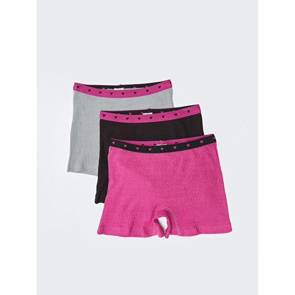 Baskılı Pamuklu Kız Çocuk Boxer 3'lü Baskılı Pamuklu Kız Çocuk Boxer 3'lü