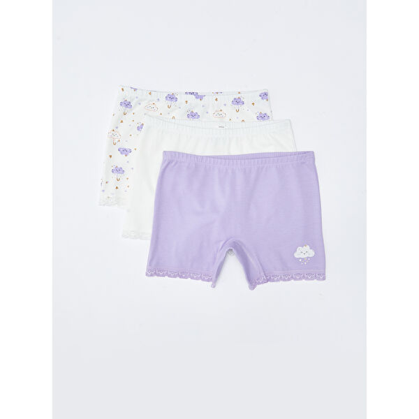 Baskılı Pamuklu Kız Çocuk Boxer 3'lü Baskılı Pamuklu Kız Çocuk Boxer 3'lü