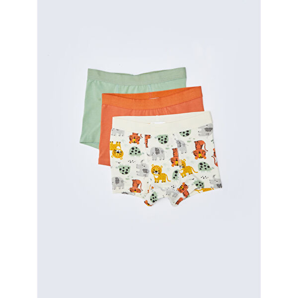 Beli Lastikli Erkek Bebek Boxer 3'lü