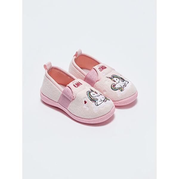 Unicorn Nakışlı Kız Bebek Panduf Unicorn Nakışlı Kız Bebek Panduf