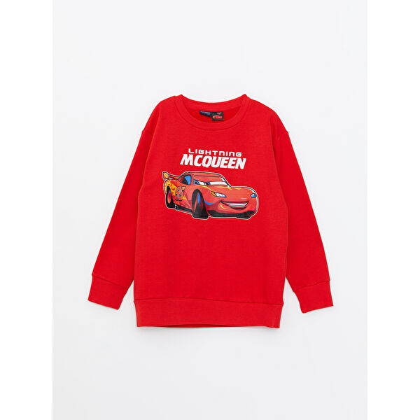 Bisiklet Yaka Arabalar Baskılı Uzun Kollu Erkek Çocuk Sweatshirt Bisiklet Yaka Arabalar Baskılı Uzun Kollu Erkek Çocuk Sweatshirt