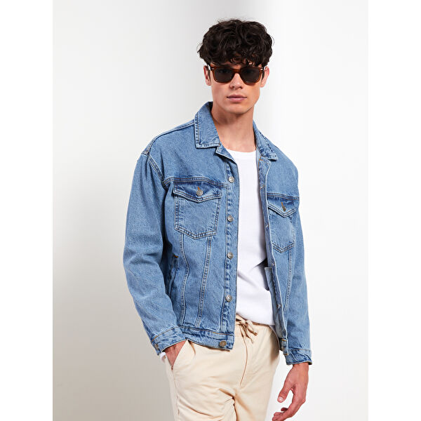 Oversize Erkek Jean Ceket