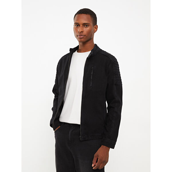 Standart Kalıp Erkek Jean Ceket