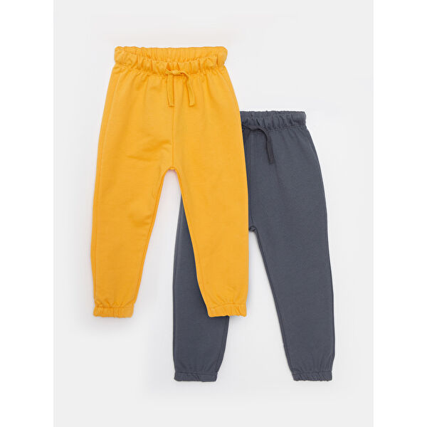 Beli Lastikli Basic Erkek Bebek Eşofman Alt 2'li