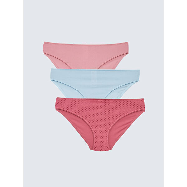 Desenli Klasik Kadın Külot 3'lü Paket