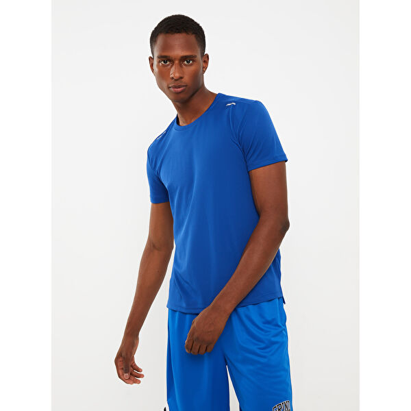 Bisiklet Yaka Kısa Kollu Erkek Spor Tişört