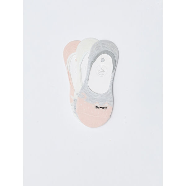 Desenli Kadın Babet Çorap 3'lü Paket Desenli Kadın Babet Çorap 3'lü Paket