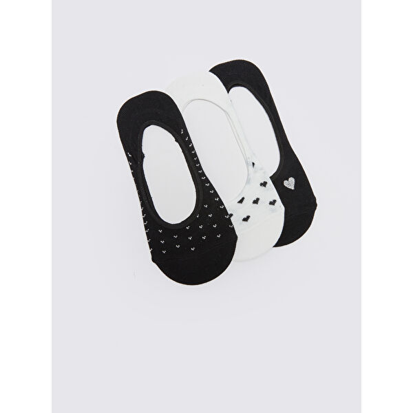 Desenli Kadın Babet Çorap 3'lü Paket