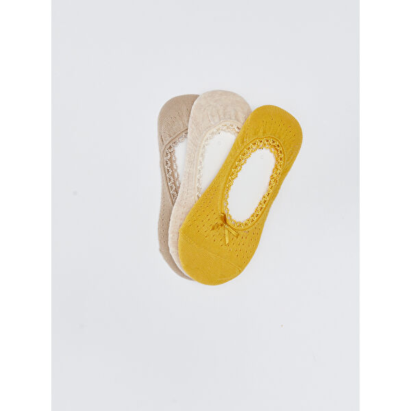 Nakışlı Kadın Babet Çorap 3'lü Paket