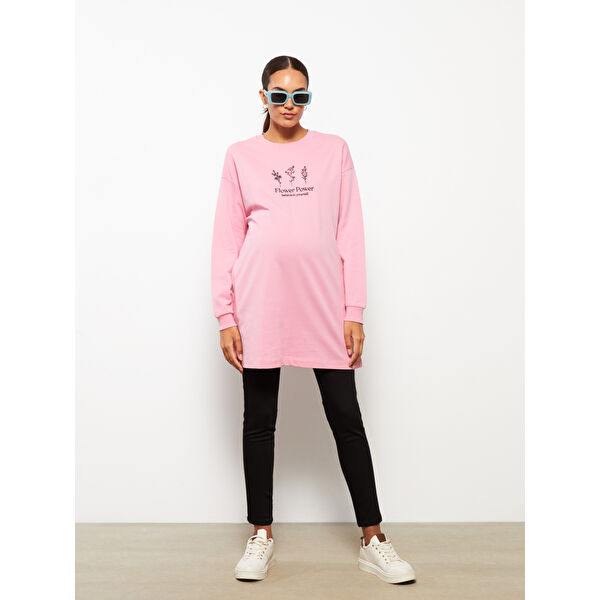 Karın Panelli Düz Gabardin Hamile Pantolon