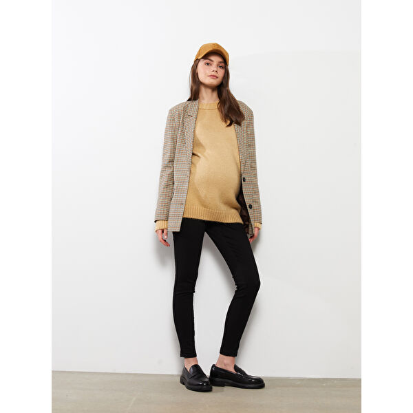 Karın Panelli Standart Fit Düz Hamile Pantolon Karın Panelli Standart Fit Düz Hamile Pantolon
