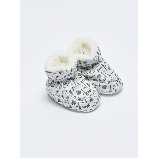 Baskılı Pelüş Astarlı Erkek Bebek Yürüme Öncesi Ev Botu Baskılı Pelüş Astarlı Erkek Bebek Yürüme Öncesi Ev Botu