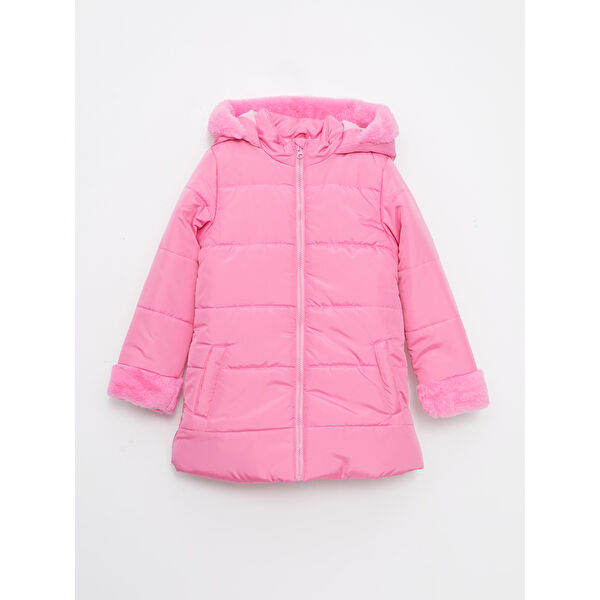 Kapüşonlu Basic Kız Çocuk Mont