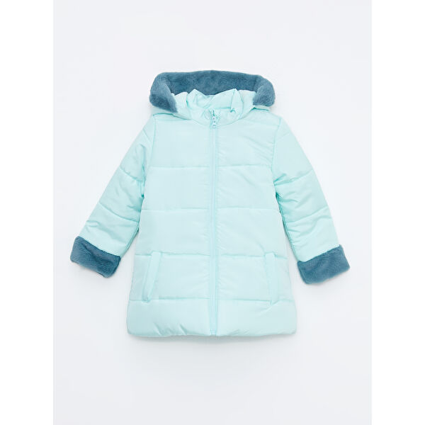 Kapüşonlu Basic Kız Çocuk Mont