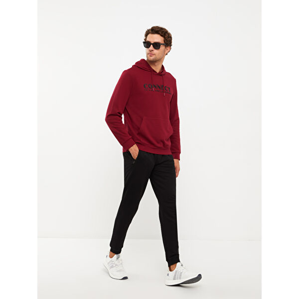 Kapüşonlu Uzun Kollu Baskılı Erkek Sweatshirt Kapüşonlu Uzun Kollu Baskılı Erkek Sweatshirt
