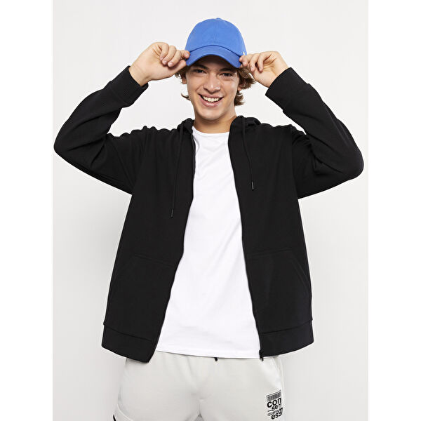 Kapüşonlu Uzun Kollu Erkek Spor Hırka