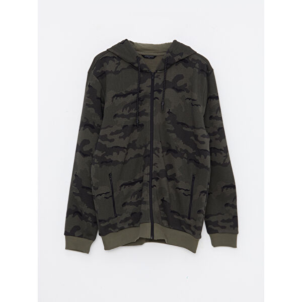 Standart Kalıp Kapüşonlu Erkek Spor Hırka Standart Kalıp Kapüşonlu Erkek Spor Hırka