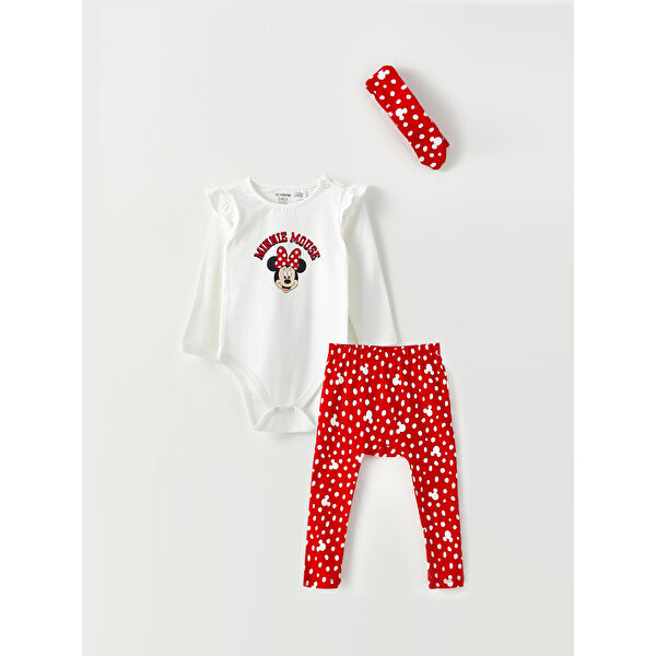 Bisiklet Yaka Uzun Kollu Minnie Mouse Baskılı Pamuklu Kız Bebek Hastane Çıkış Seti Bisiklet Yaka Uzun Kollu Minnie Mouse Baskılı Pamuklu Kız Bebek Hastane Çıkış Seti