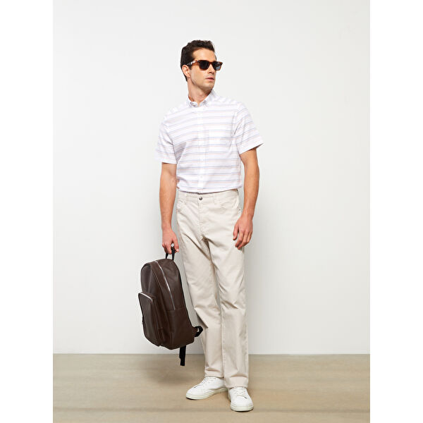 Standart Kalıp Armürlü Erkek Pantolon