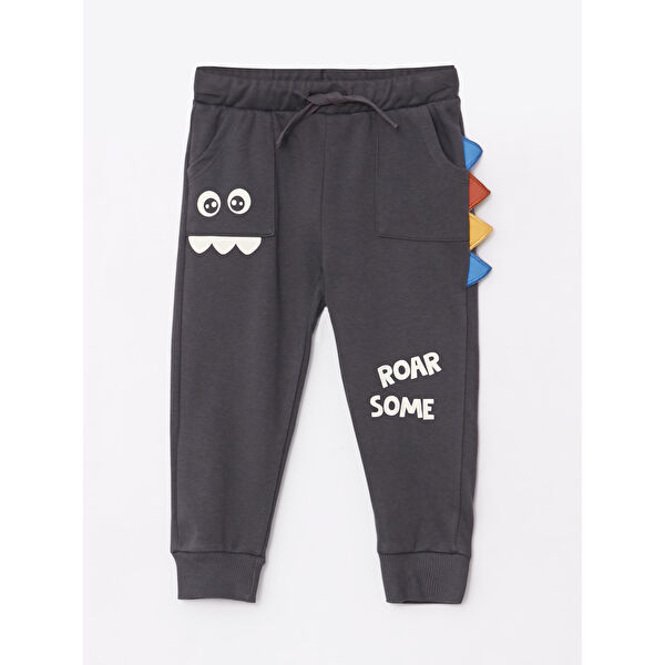Beli Lastikli Baskılı Erkek Bebek Jogger Eşofman Alt Beli Lastikli Baskılı Erkek Bebek Jogger Eşofman Alt