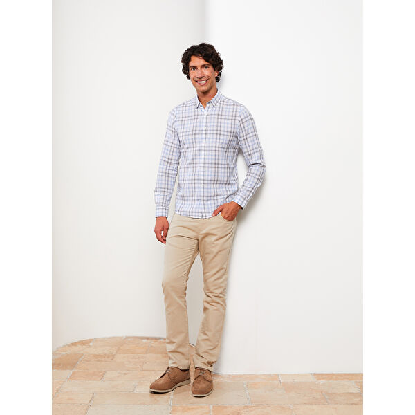 Slim Fit Dokulu Erkek Pantolon Slim Fit Dokulu Erkek Pantolon