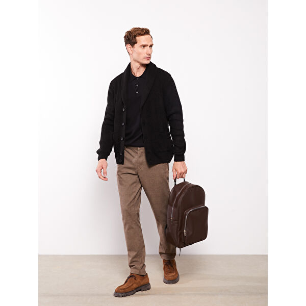 Slim Fit Dokulu Erkek Pantolon