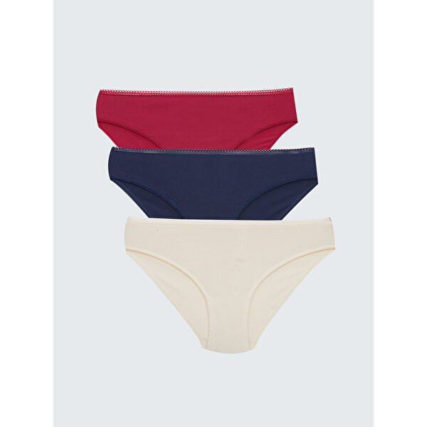 Düz Bikini Külot 3'lü Paket