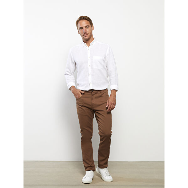 Slim Fit Armürlü Erkek Pantolon